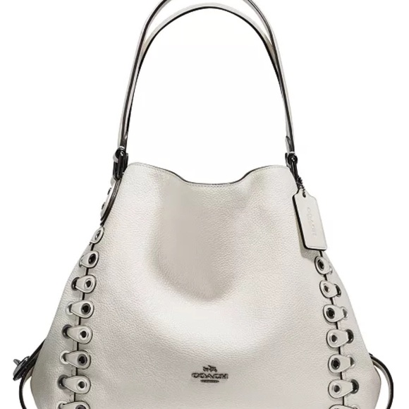 Coach | Bags | Coach Edie Cream Leather Hobo Bag | Poshmark